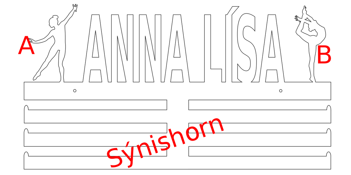 Fimleikar- stelpur – Perla design - íslensk hönnun